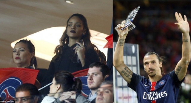 Rihanna yagaragaye mu Bufaransa ku mukino wa mateka wa Paris-Sai ...