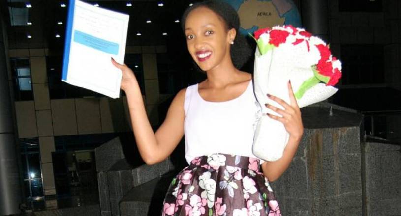 Ibyishimo kuri Miss Umuhoza Sharifa wasoje amasomo ye muri kami ...