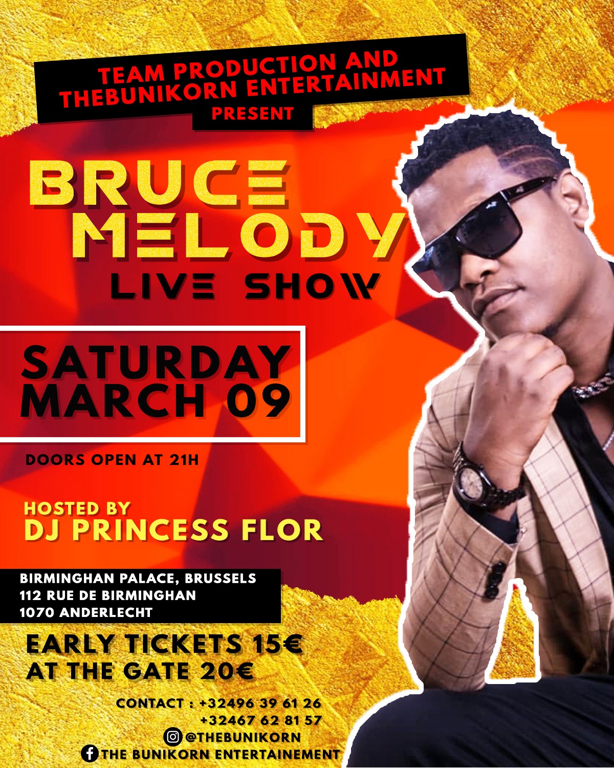 Bruce Melody agiye kwerekeza mu Bubiligi mu gitaramo we na Dj Ma ...