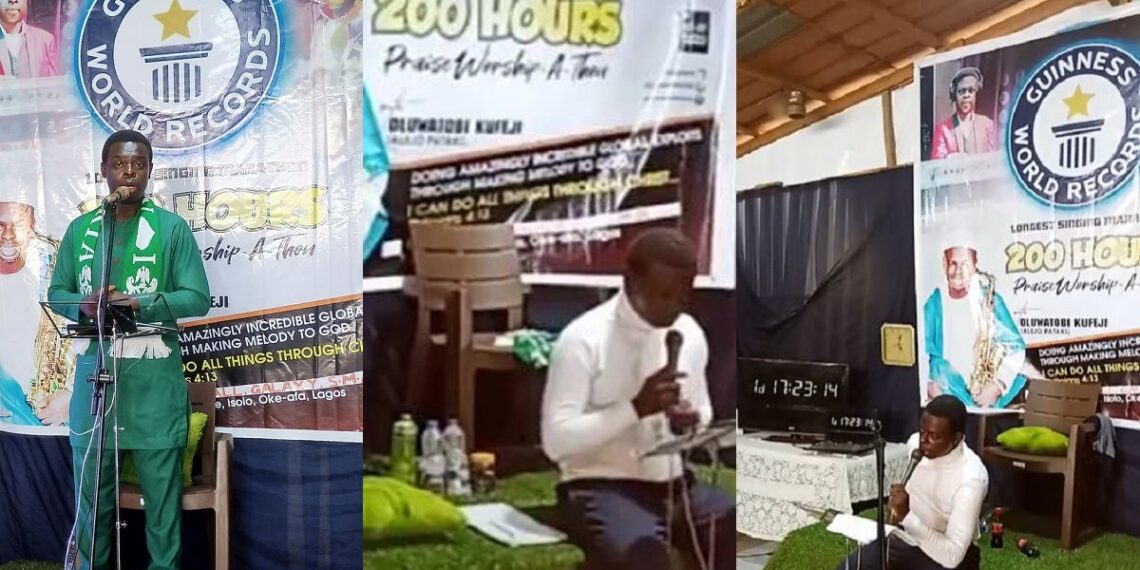 Umugabo agiye kumara amasaha 200 aririmba ashaka kwandikwa muri ...