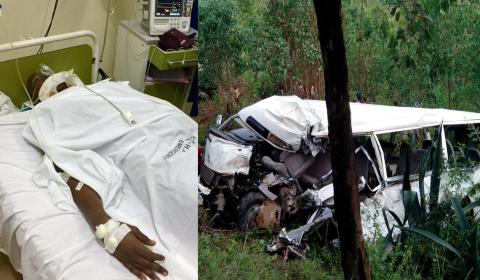 Abakinnyi ba KBC bakomerekeye bikomeye mu mpanuka y’imodoka bara ...